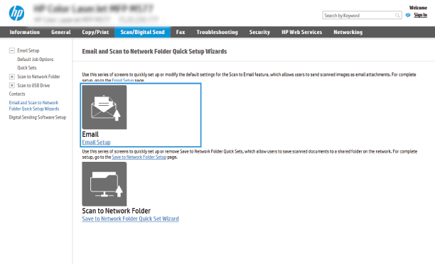 HP LaserJet Enterprise, HP PageWide Enterprise - Set up Scan to Email ...