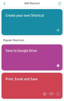 HP printers - Use HP Smart app Shortcuts | HP® Customer Support