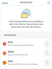 HP printers - Use HP Smart app Shortcuts | HP® Customer Support
