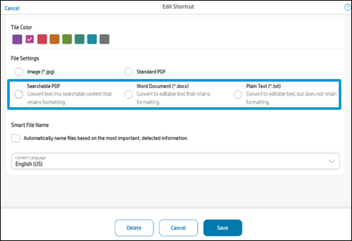 HP printers - Use HP Smart app Shortcuts | HP® Customer Support