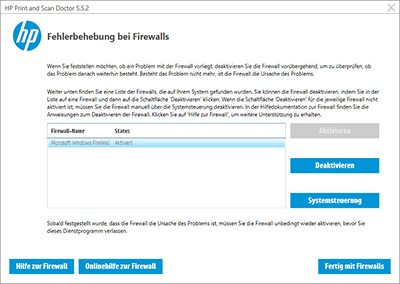 HP Drucker – Firewall blockiert Treiberinstallation oder ...