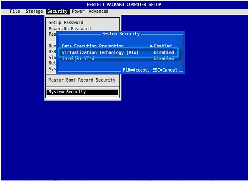 Equipos HP - Activar la tecnología de virtualización en el BIOS ...