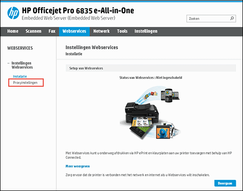 HP printers - Kan Webservices niet verbinden | HP® Klantondersteuning