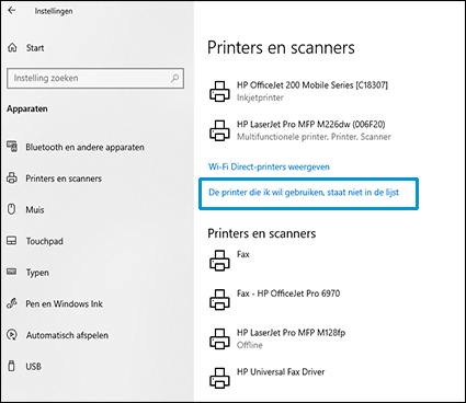 HP printers - installeren van het in Windows ingebouwde stuurprogramma mislukt | HP ...