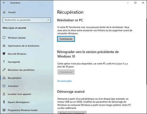 Ordinateurs HP - Réinitialisation de l'ordinateur | Assistance ...