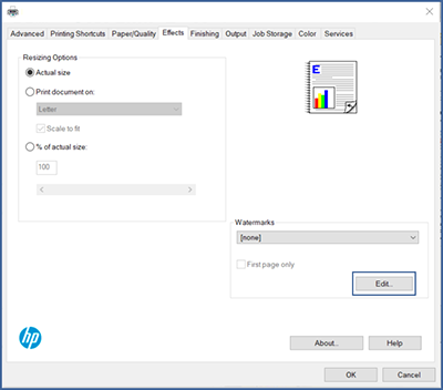 HP LaserJet、HP OfficeJet Enterprise、HP PageWide Enterprise - 如何在打印时创建和 ...