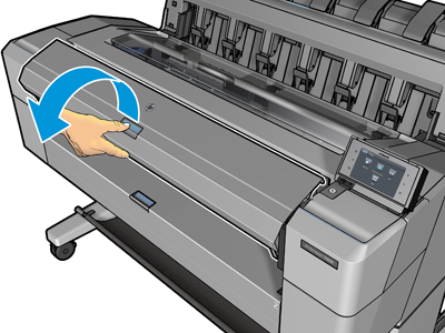 Load a roll onto the spindle | HP® Support