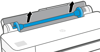 Load a roll onto the spindle | HP® Support