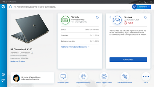HP Chromebooks และ HP Chromebases - HP Support Assistant สำหรับระบบ ...