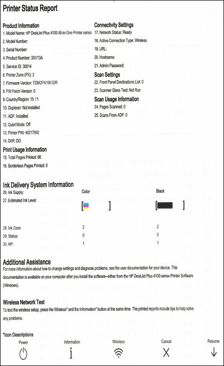 HP DeskJet 2700, 4100, 4800 printers - Printing self-test pages | HP ...