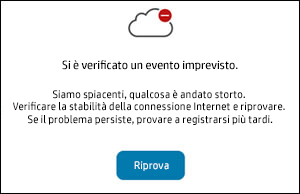 Stampanti HP - Messaggio "Si è verificato un errore imprevisto" durante ...