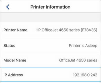 Localize o endereço IP de uma impressora HP | Suporte ao cliente HP®