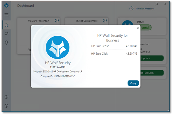 PC de uso empresarial HP - Actualización de HP Wolf Security | Soporte ...