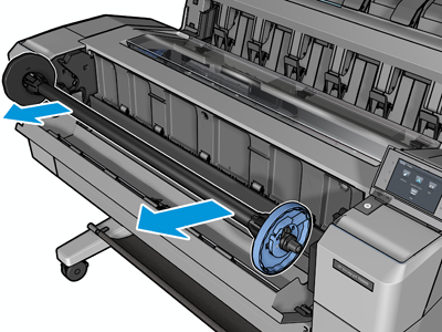 Load a roll onto the spindle | HP® Customer Support