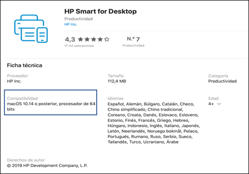 No se puede descargar e instalar la aplicación HP Smart printer ...