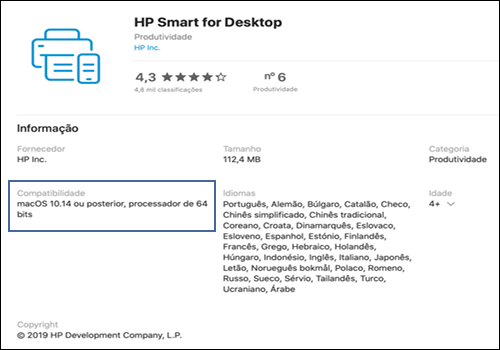 Não é possível baixar e instalar o aplicativo de impressora HP Smart ...