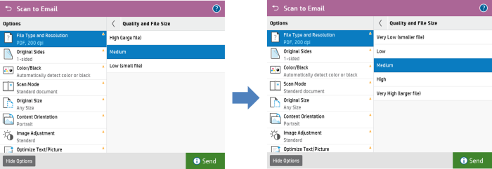 HP FutureSmart - Scan large documents using a smaller file and improved text quality | HP® Support