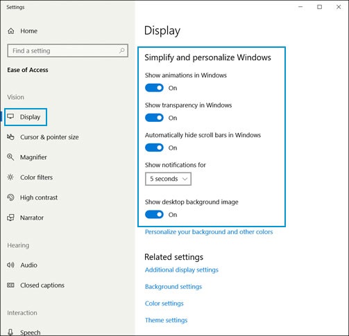 HP PCs - Accessibility options (Windows 10) | HP® Customer Support