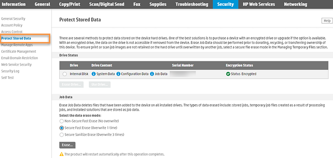 HP LaserJet Enterprise, HP PageWide Enterprise — Configurar recursos de ...