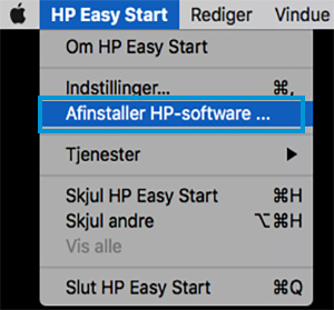 Afinstaller al HP-printersoftware og -drivere | HP®-support