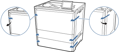 HP Color LaserJet Enterprise X654 - Setting up the printer (hardware ...