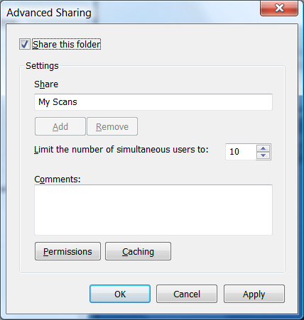 Example: Create a scan-to-network folder under Windows | HP® Support