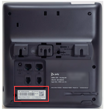 Ausfindigmachen einer Seriennummer von Telefonen der Poly Edge B-Serie ...