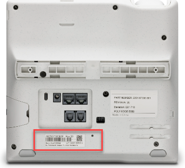 Ausfindigmachen der Seriennummer von Telefonen der Poly Edge E-Serie ...