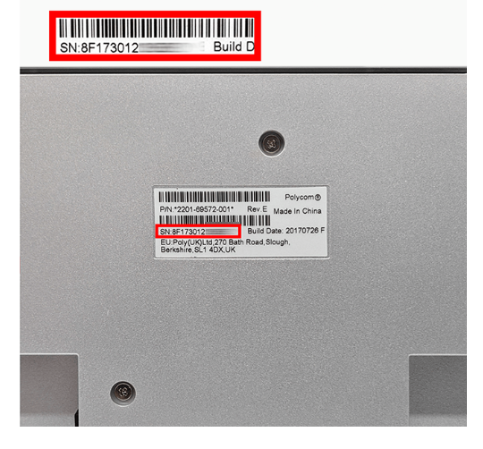 Localizar los números de serie de los productos Poly | Soporte HP®