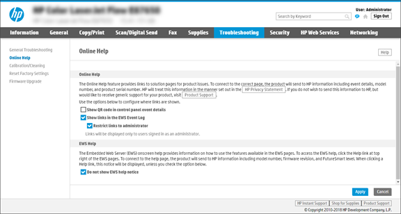 HP LaserJet Enterprise, HP PageWide Enterprise - Use the troubleshooting features available in ...