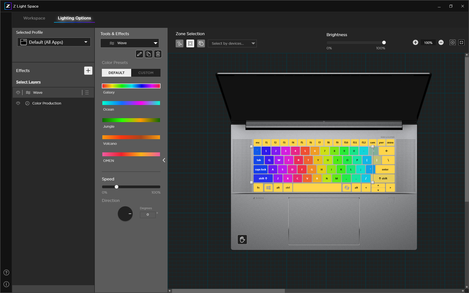 HP ZBook Workstation PCs - Using Z Light Space | HP® Support