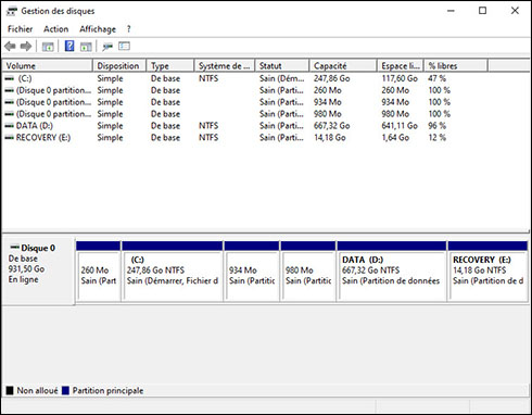 Ordinateurs HP - Partitionnement et noms donnés aux lecteurs (Windows ...