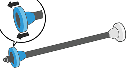 Load a roll onto the spindle | HP® Support