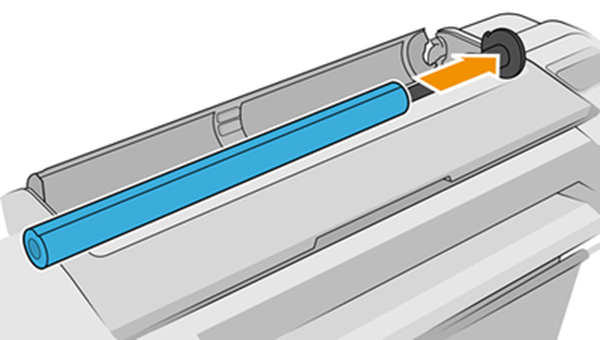 Load a Roll - HP DesignJet Z6/Z9+ | HP® 지원