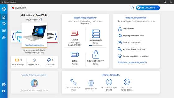 Computadores HP – Testar falhas de hardware | Suporte HP®