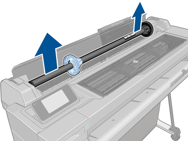 Load a roll onto the spindle | HP® Customer Support