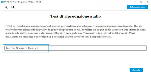 PC HP - Viene visualizzato il messaggio “Nessun dispositivo audio ...