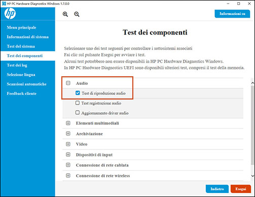 PC HP - Viene visualizzato il messaggio “Nessun dispositivo audio ...