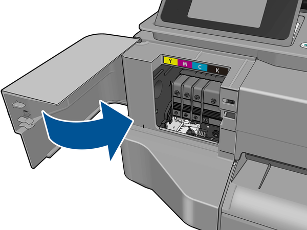 Low on Ink Message - HP DesignJet T100/T500 Printer Series | HP® Support