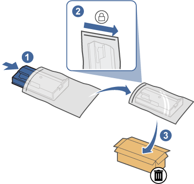 HP Color LaserJet Enterprise MFP X58045 - Replace the toner collection ...