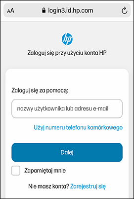 Drukarki HP - Nie można zalogować się ani utworzyć konta HP Smart ...