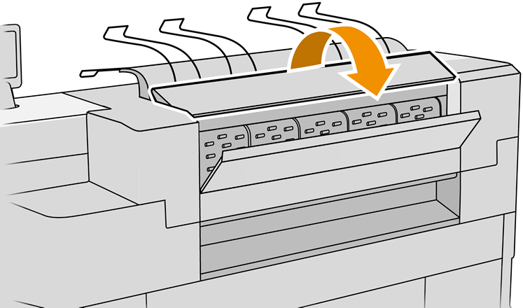 Paper jam in the top stacker | HP® Support