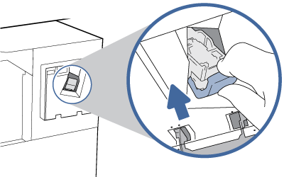 HP LaserJet Enterprise MFP - Replace the staple cartridge (stapler ...