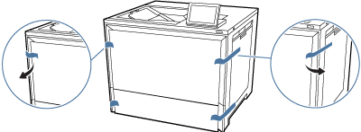 HP Color LaserJet Enterprise X557, X55745 - Setting up the printer ...