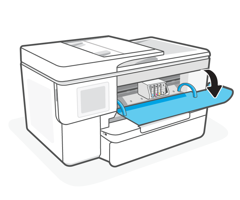 HP OfficeJet Pro 9720-skrivare - Byta bläckpatron | HP® Support