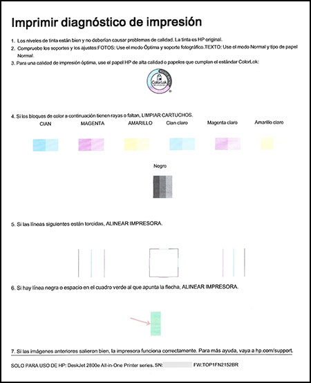 Impresoras HP DeskJet 2800, 4200 y 4900 - Impresión de páginas de autodiagnóstico | Soporte al ...