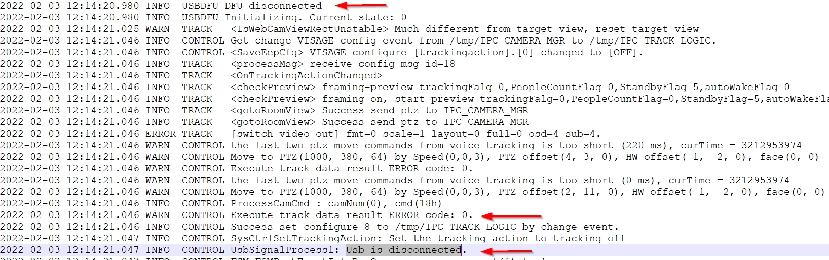 EagleEye Director II connected to a Teams Room on Windows goes to ...