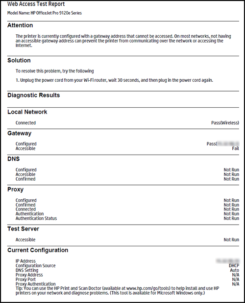 HP OfficeJet Pro 9110, 9120, 9130 Printers - Printing self-test pages ...