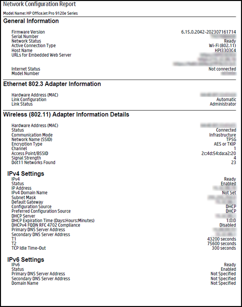 HP OfficeJet Pro 9110, 9120, 9130 Printers - Printing self-test pages ...