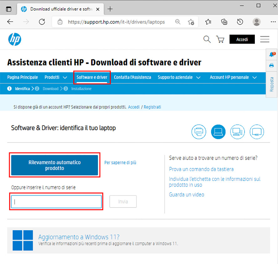 Desktop, notebook e workstation portatili commerciali HP - Manca il ...